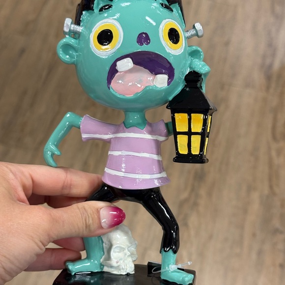 Other | Zombie Figurine With Lantern Green And Purple | Poshmark